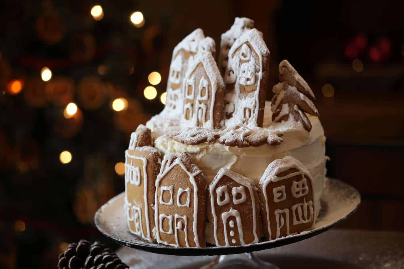 How To Make Gingerbread House Cookies -Build A Village - Farmhouse & Blooms