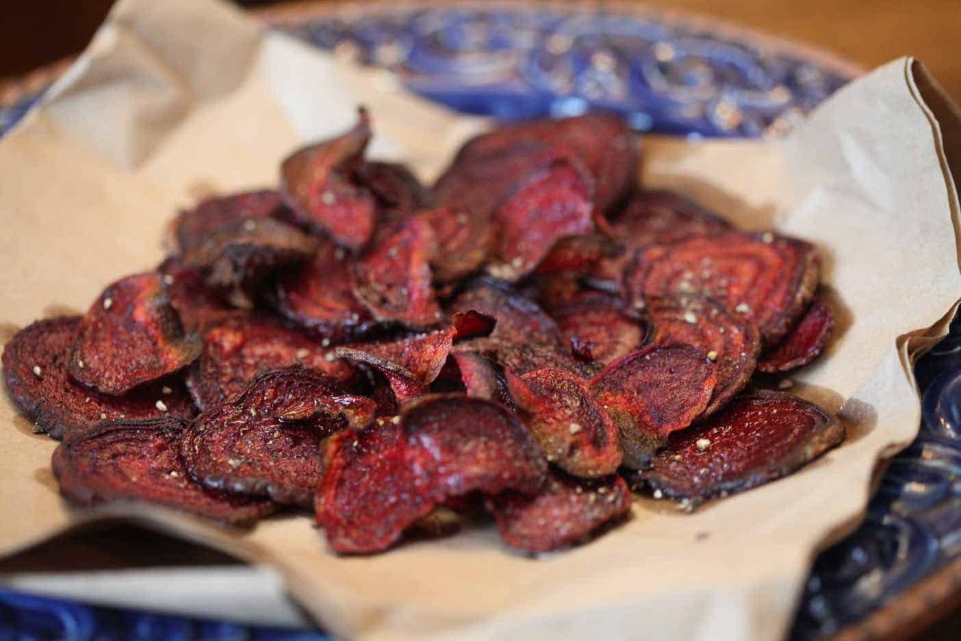 How To Make Air Fryer Beet Chips | Farmhouse & Blooms