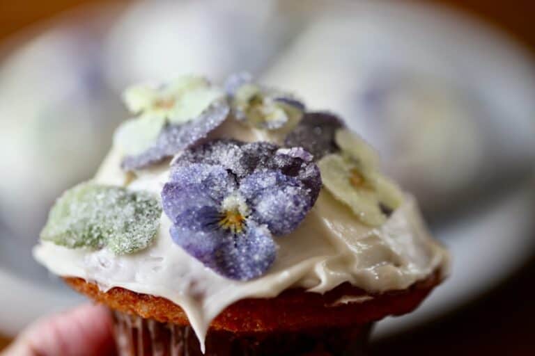 How To Make Edible Candied Flowers- Sparkling Blooms | Farmhouse & Blooms